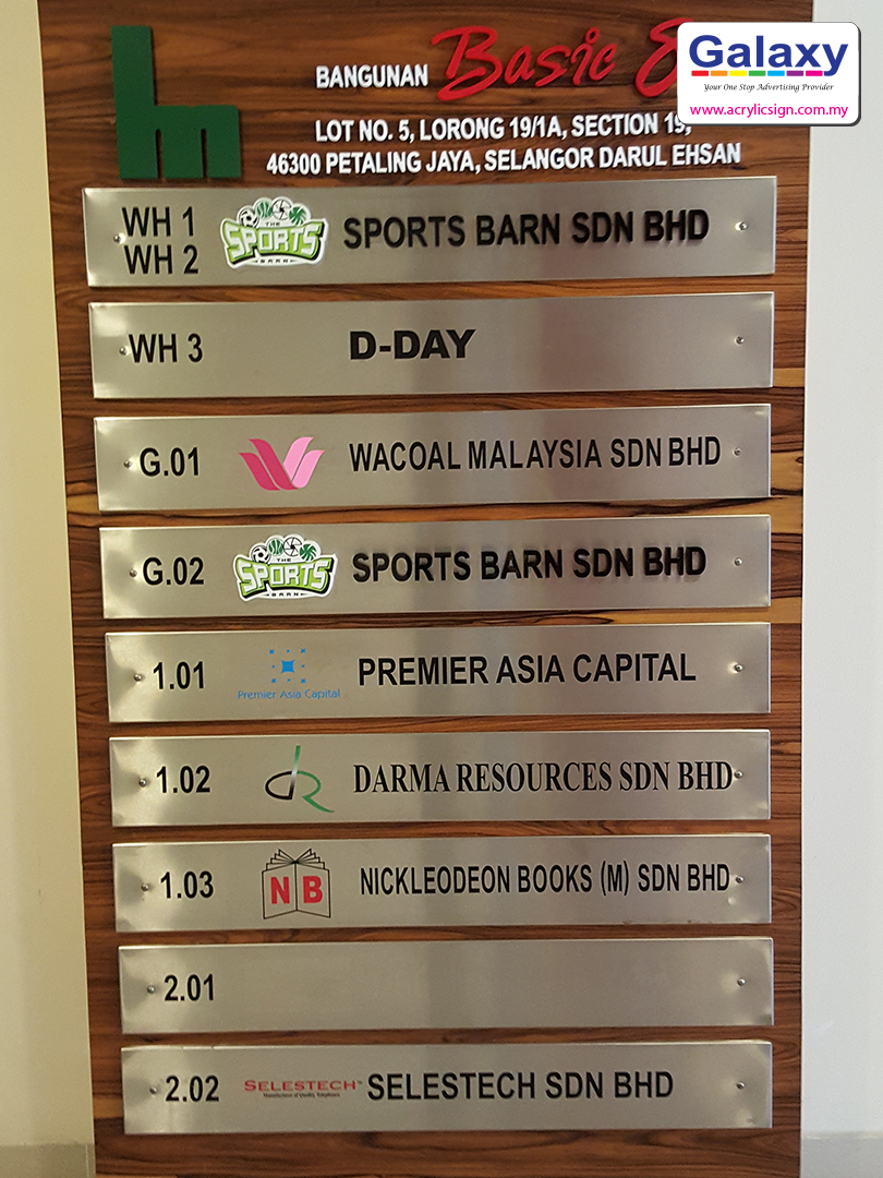 Signage, Road Sign & Directory Sign | Galaxy Advertising & Trading